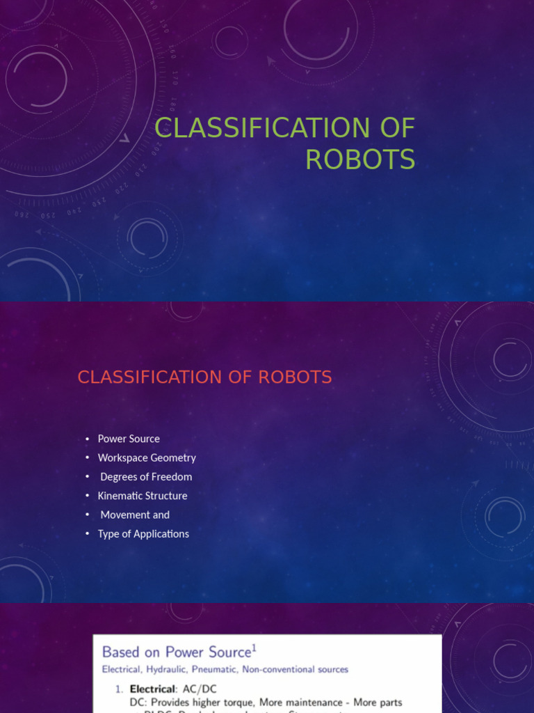 Classification of Robots | PDF