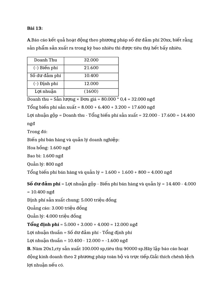 Bài 13 Chương 2 KTQT | PDF