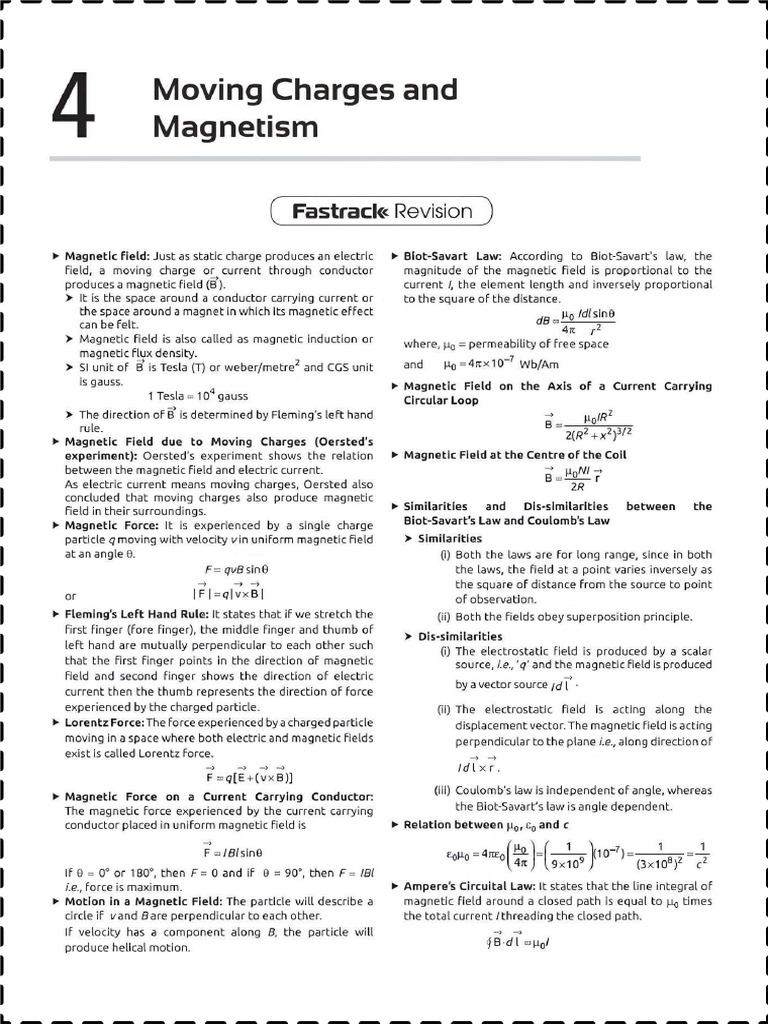 12 - ch4 Moving Charges | PDF