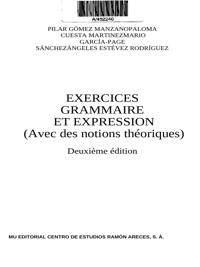 Exercices de grammaire et expression | PDF