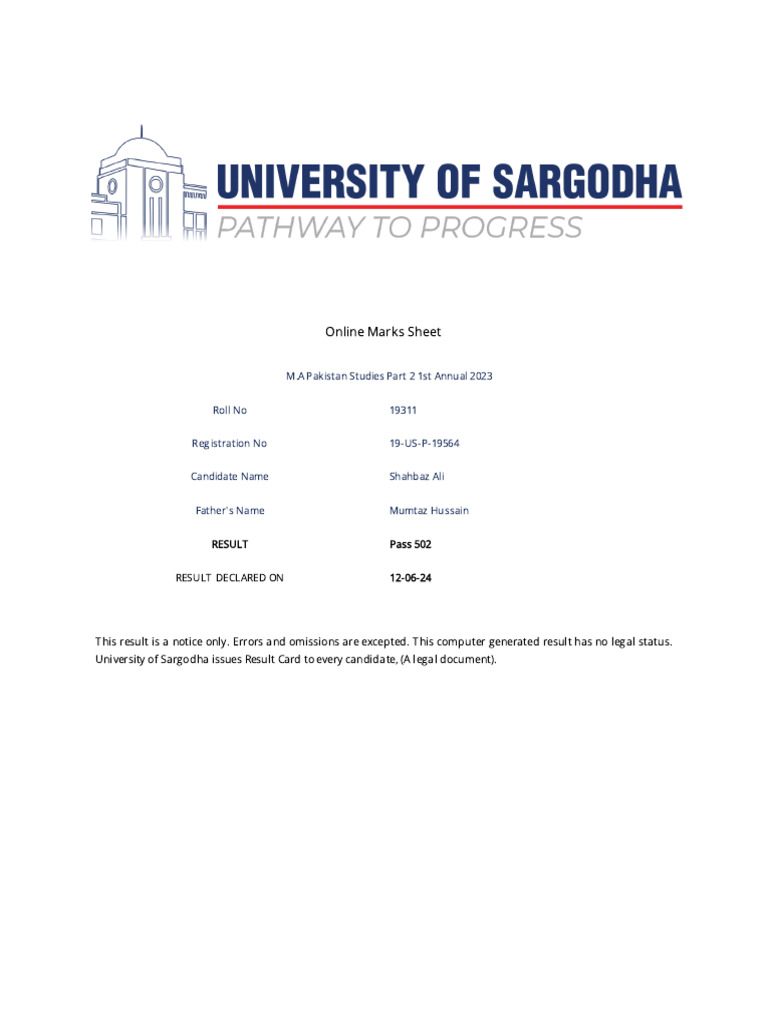 Welcome to UOS _ University of Sargodha | PDF