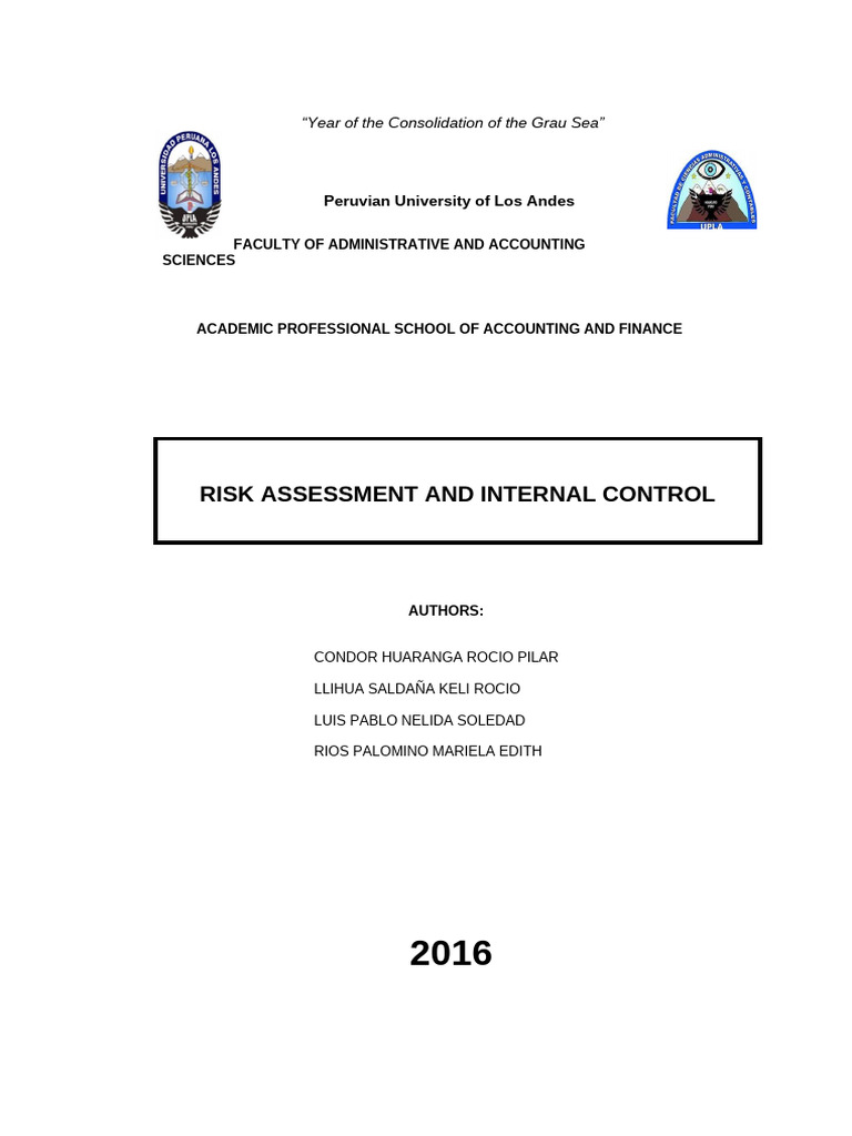 Risk Assessment Monograph | PDF | Internal Control | Audit