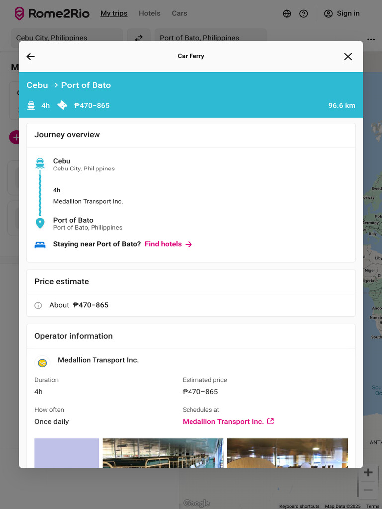 Cebu City to Port of Bato | PDF