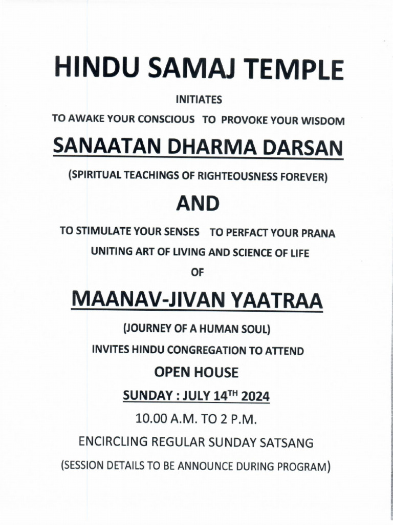 Sanatan Dharma Darshan Hindu Samaj | PDF