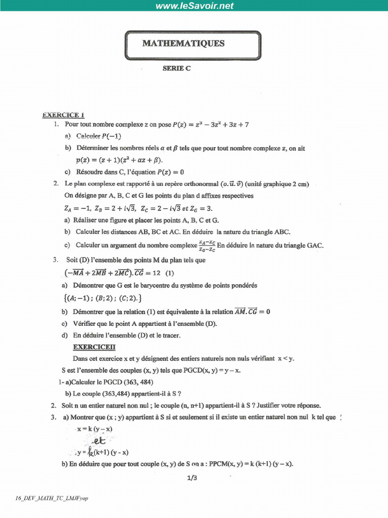 16 DEV MATH TC LMJFyop | PDF