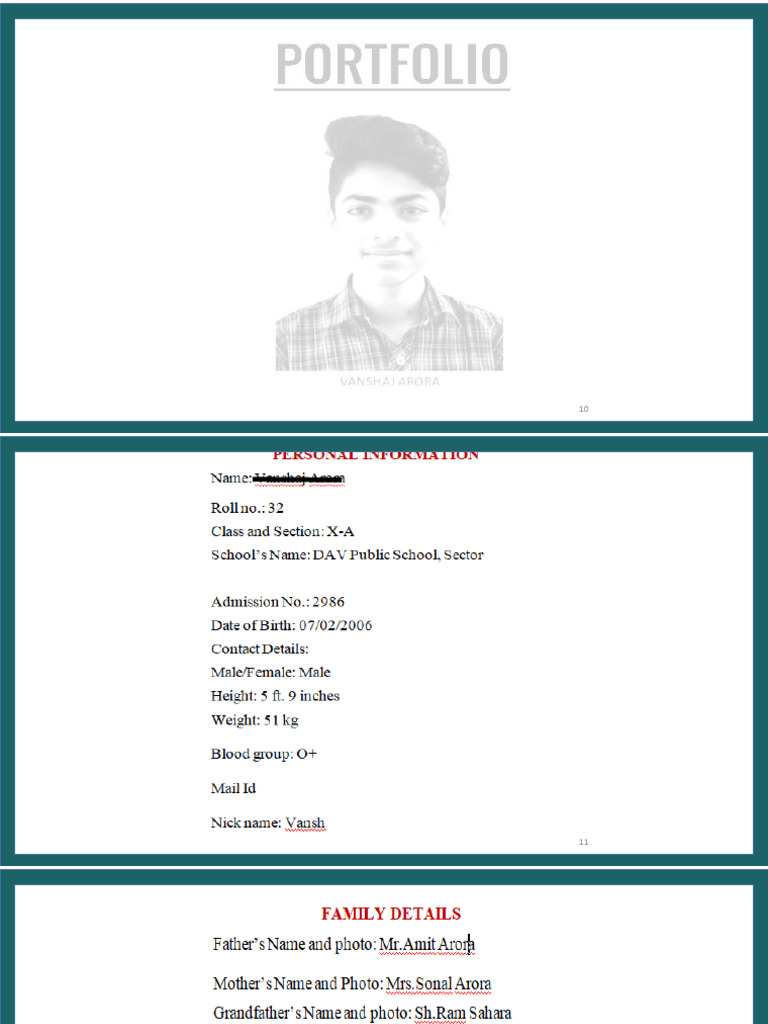 specimen copy of portfolio | PDF