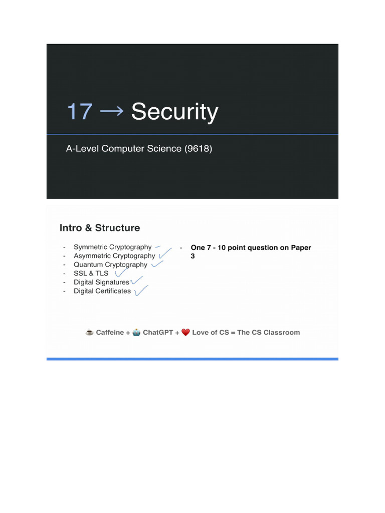 Cambridge A Level SECURITY Notes | PDF
