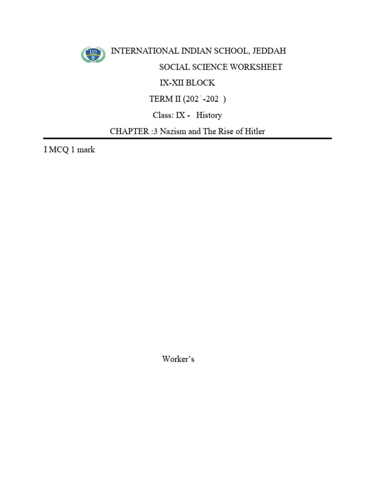 IX Ch 3 Nazism and The Rise of Hitler | PDF | Weimar Republic | Nazi ...