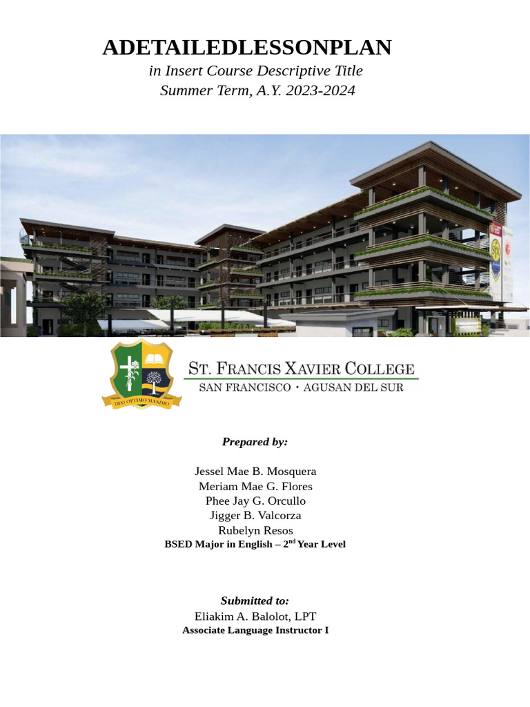 Lesson - Plan Group-2 SEPT-3 Docx-Revised | PDF | Persuasion | Human Communication