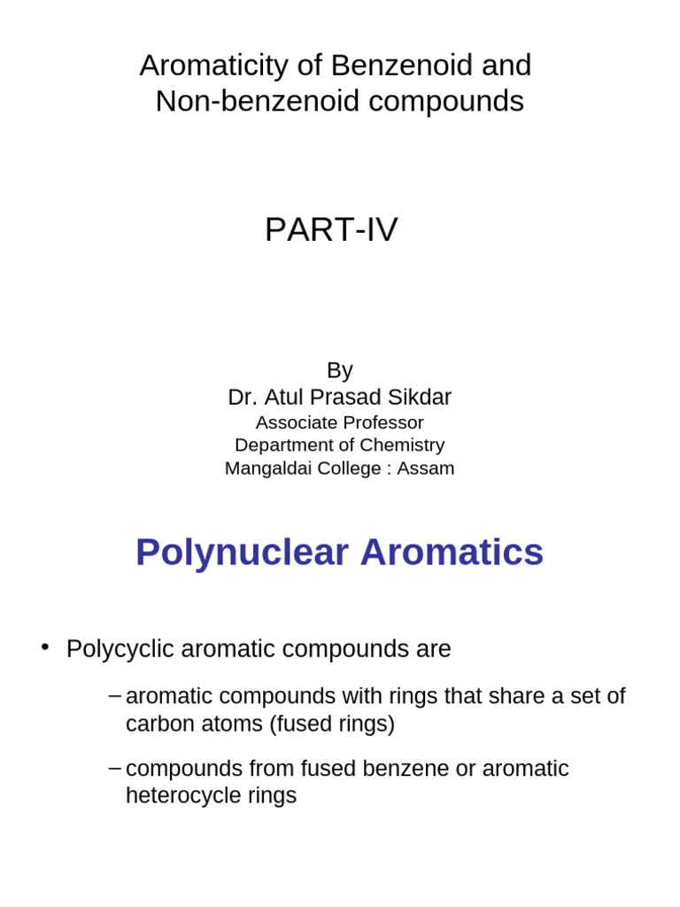 Aromaticity Part IV | PDF | Aromaticity | Organic Chemistry