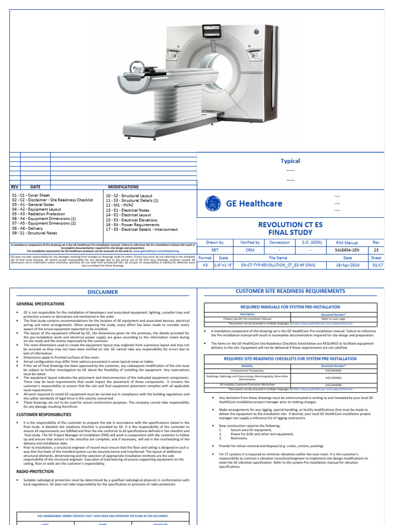 GE Healthcare Revolution CT Planning | PDF | Length | Specification ...