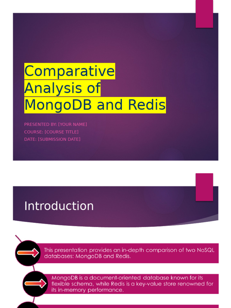MongoDB Vs Redis Presentation Final | PDF