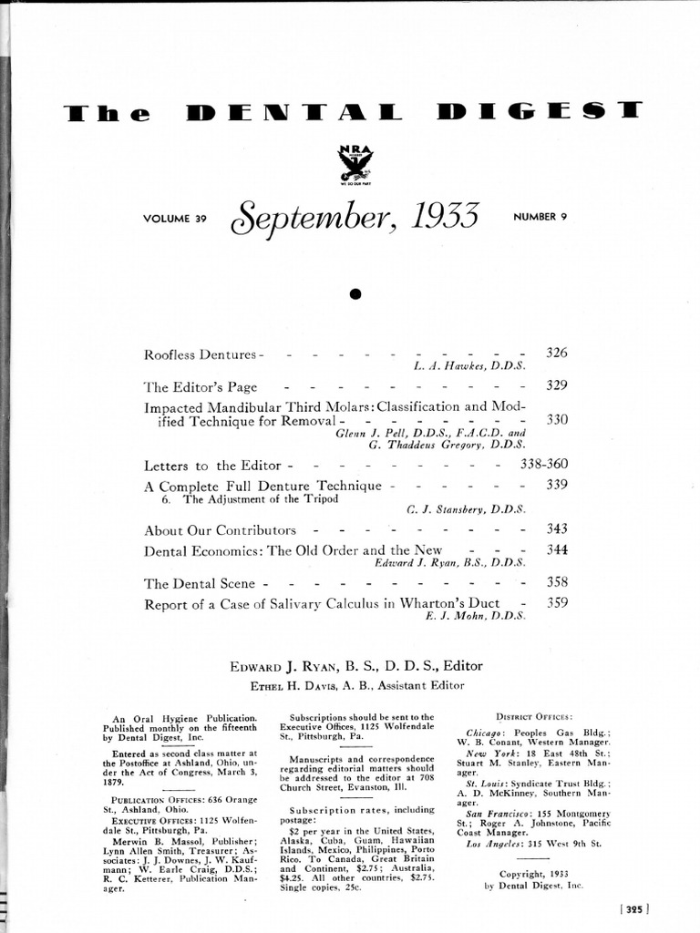 Pell and Gregory Classification 1933 | PDF