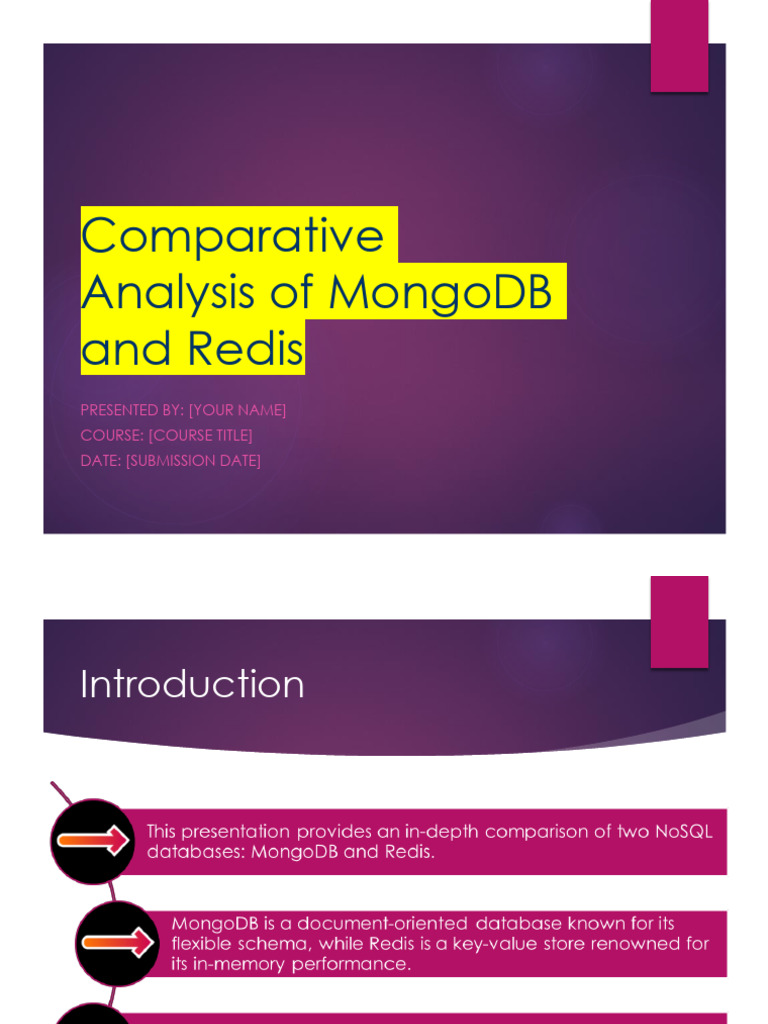 MongoDB Vs Redis Presentation Final | PDF