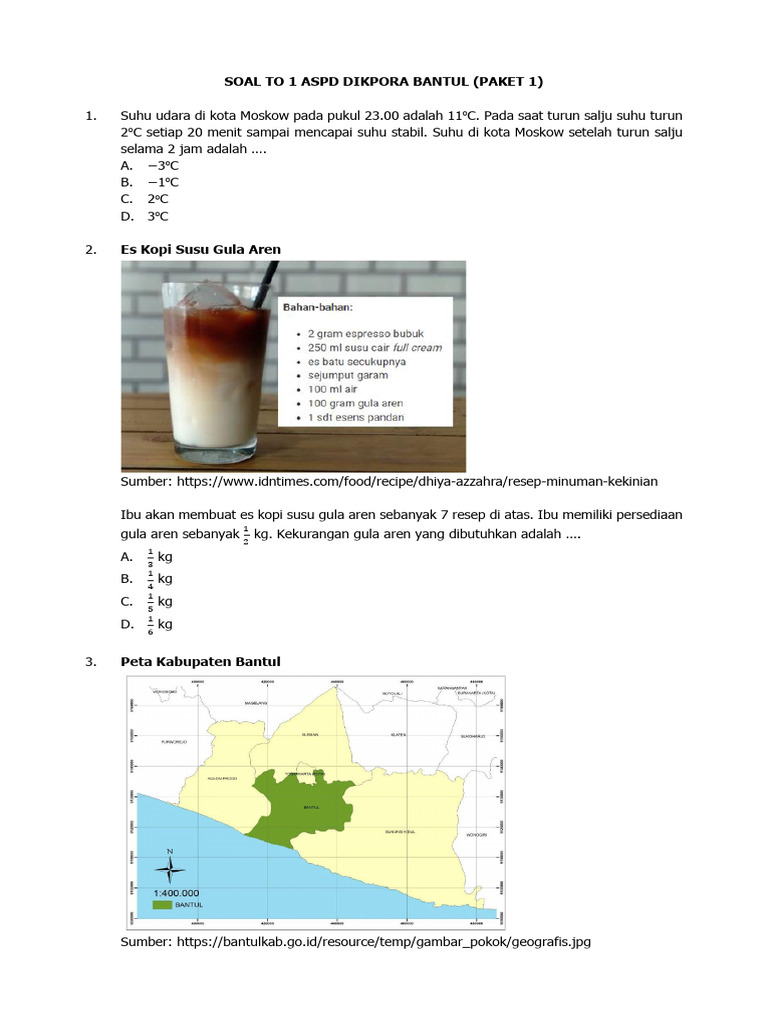 Soal to Aspd Dikpora Paket 01 Tahun 2023 | PDF