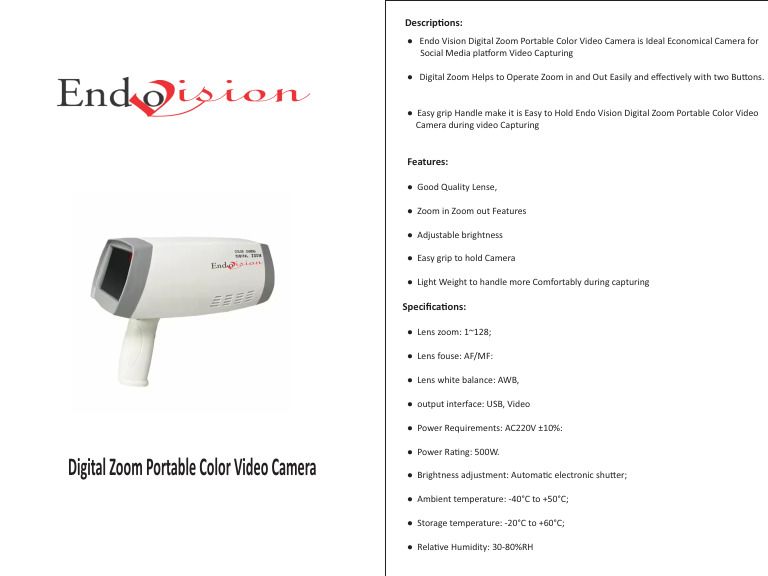 Endo Vision Digital Zoom - Brochure | PDF