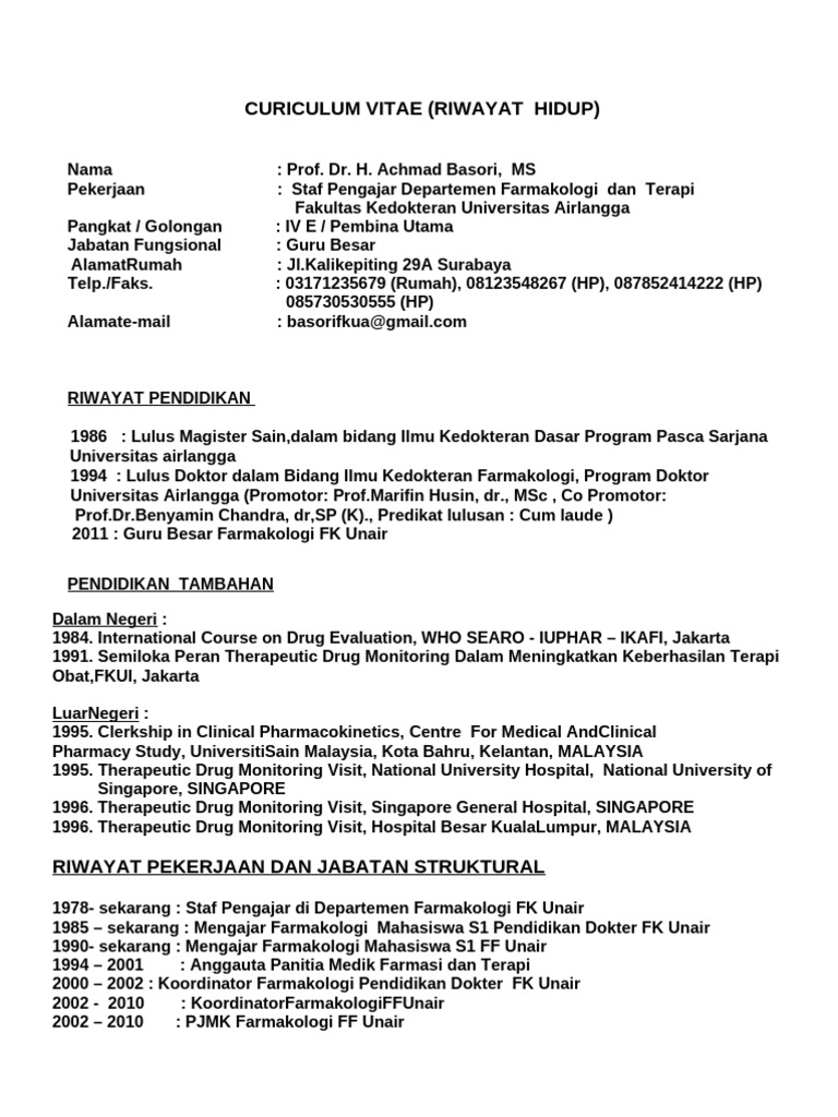 CV Achmad Basori 2020 | PDF