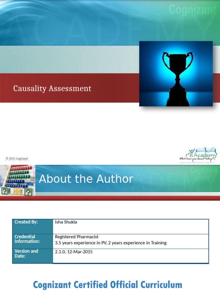 Module 17_Causality Assessment (1) | PDF | Pharmacovigilance | Medicine