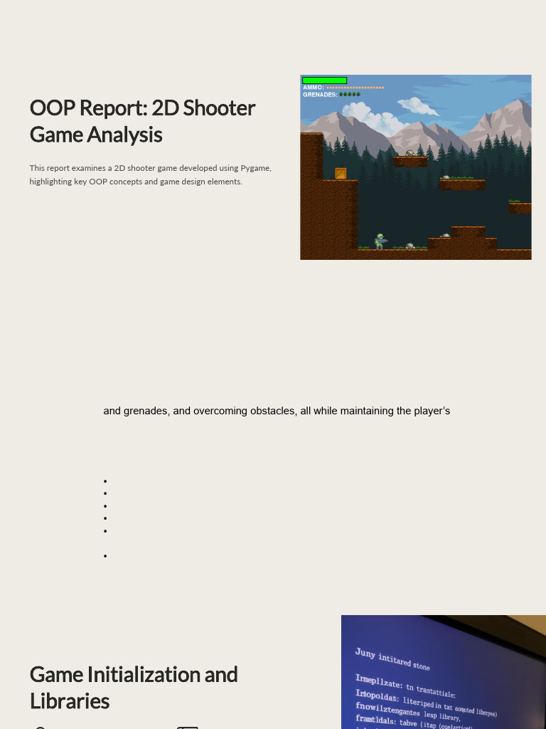 OOP Report: 2D Shooter Game Analysis | PDF | Inheritance (Object ...