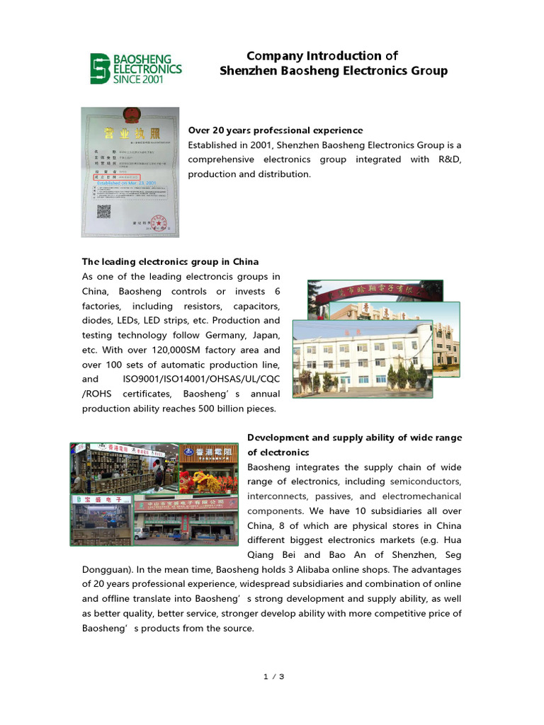 Company Introduction 20240130 | PDF | Electronics | Shenzhen