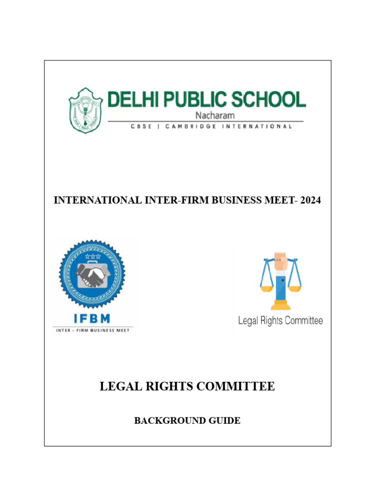 Legal Rights Committee Background Guide 2024 | PDF | Regulatory ...