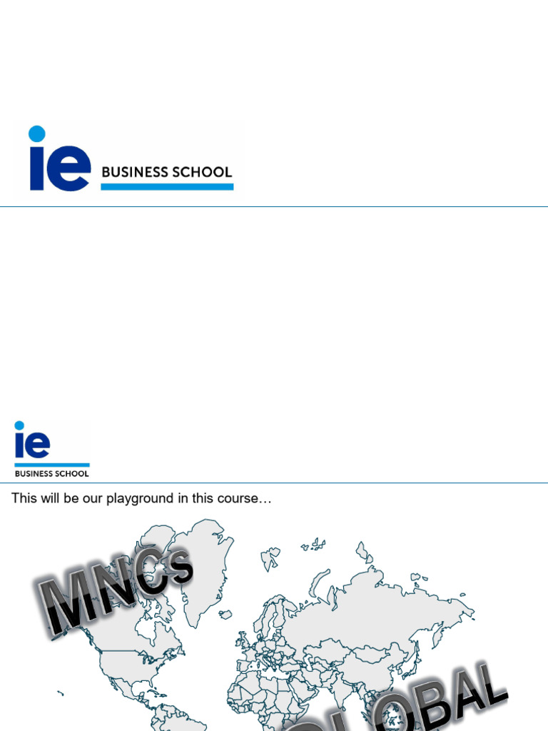 Strategies Multinational Corporation Session 2 - Introduction ...