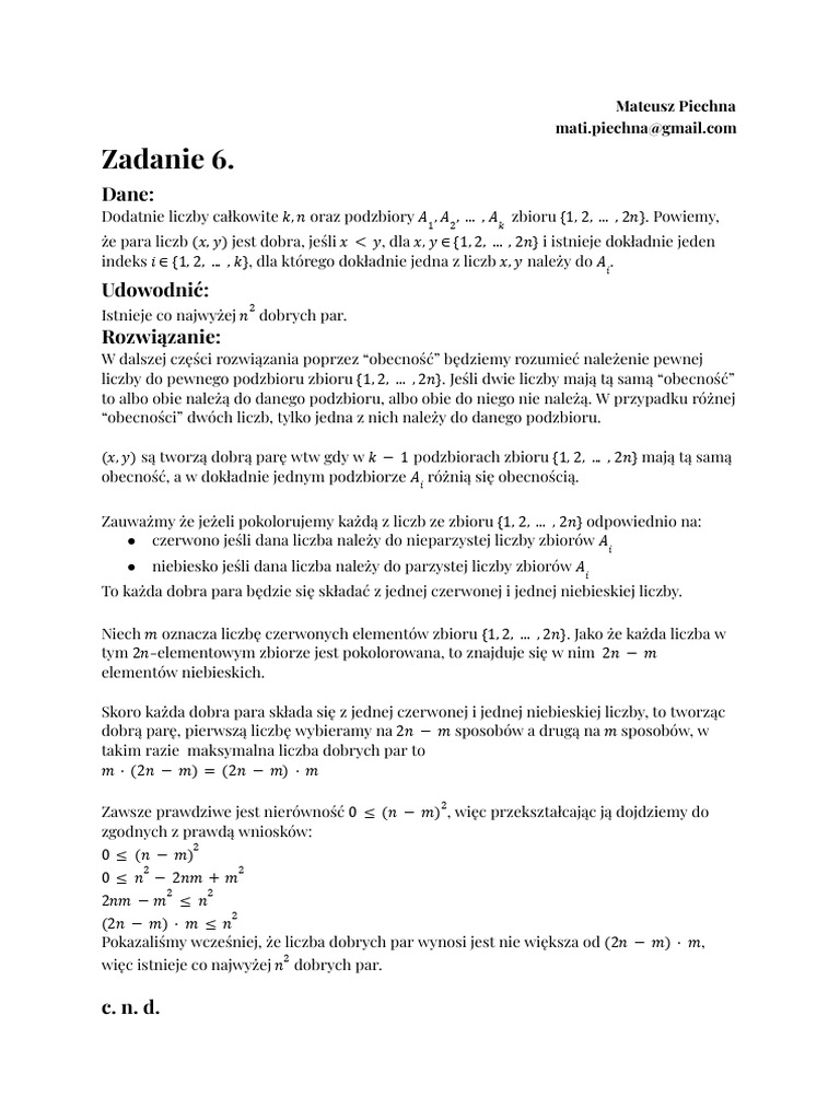Zadanie 6 | PDF