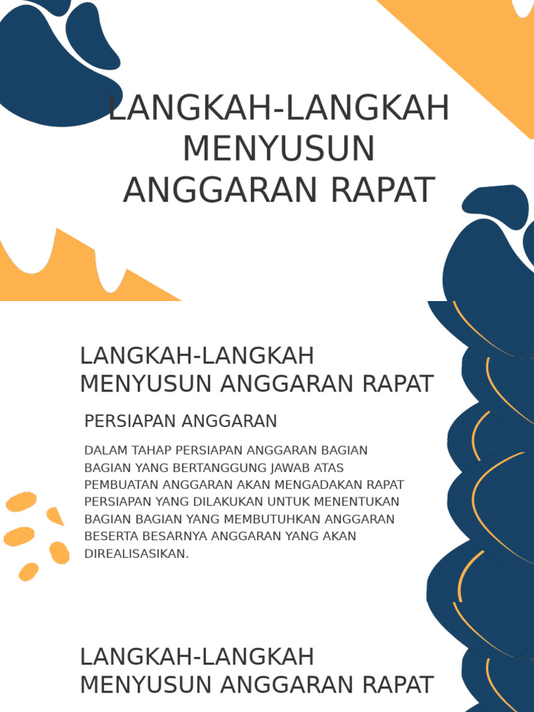 Langkah-Langkah Menyusun Anggaran Rapat | PDF