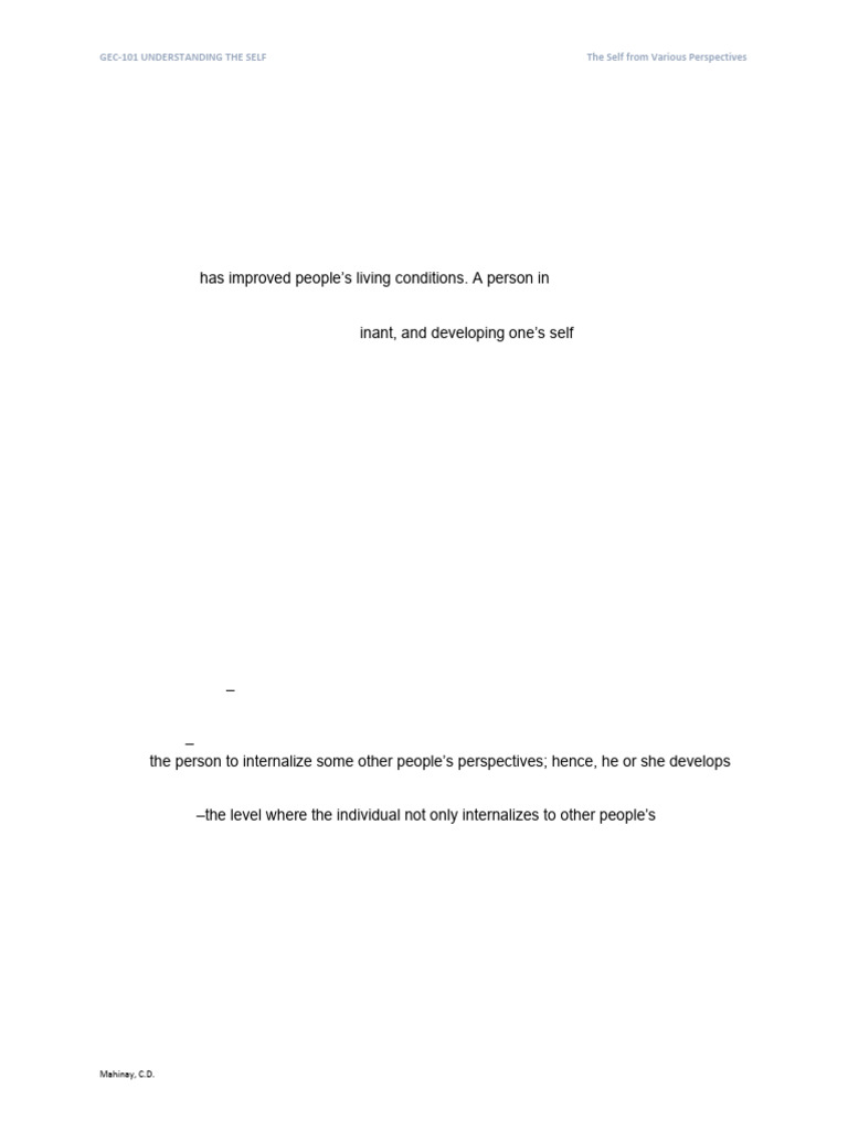Understanding Self in Modern Society | PDF | Sociology | Society