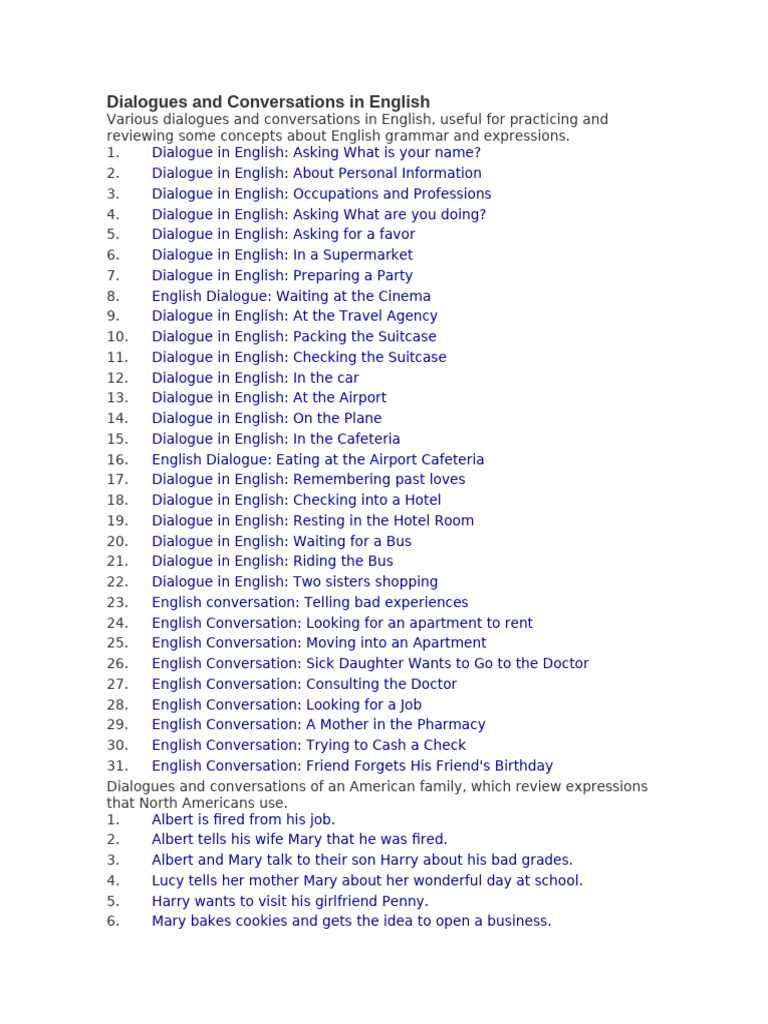 English Dialogue Practice Guide | PDF | Scarf