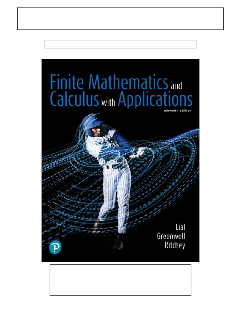 Test Bank For Finite Mathematics And Calculus With Applications 11th Edition By Lial Pdf