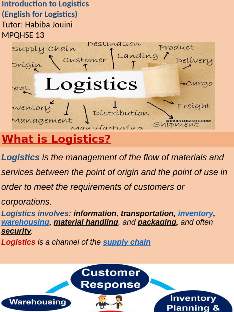 Logistics | PDF | Logistics | Supply Chain