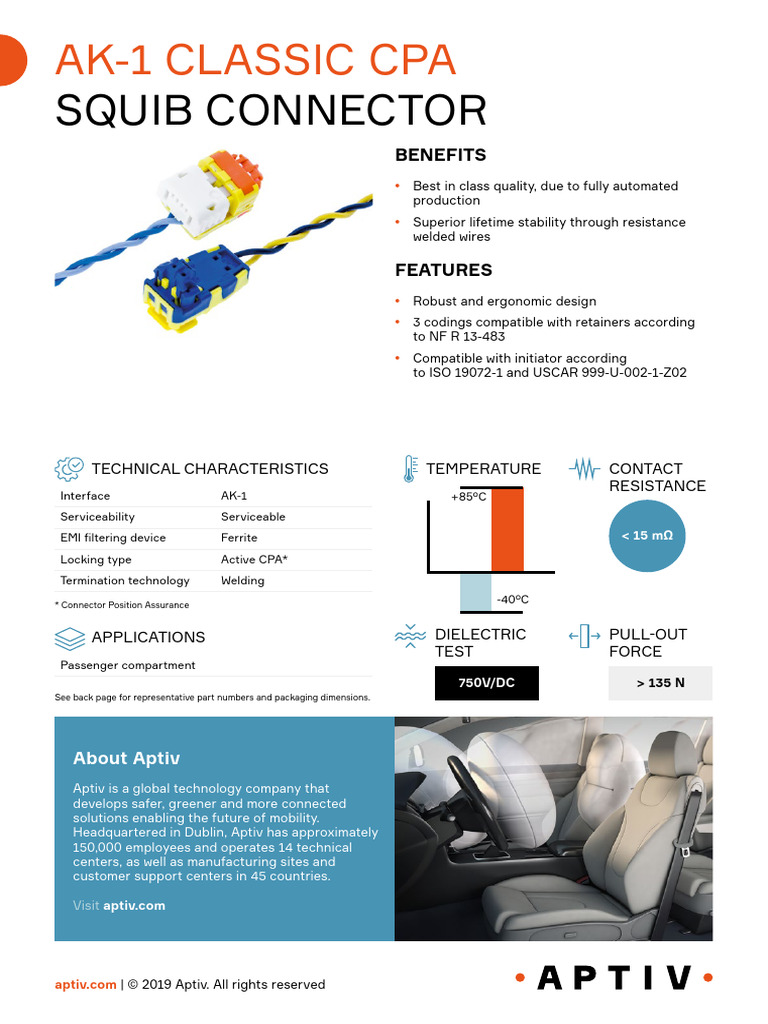 Ak 1 Classic Cpa Squib Connectors A4 Web | PDF | Electrical Connector ...
