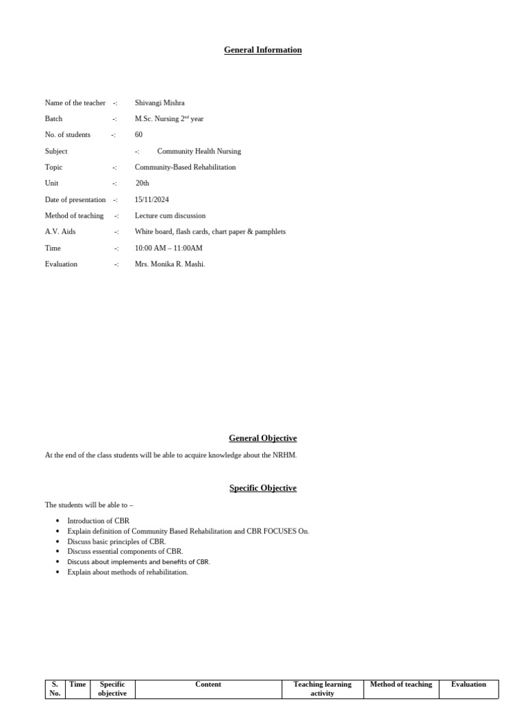 Community-Based Rehabilitation Overview | PDF | Physical Therapy | Drug ...