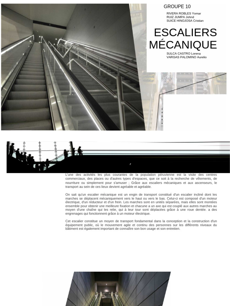 Escalier Mécanique - Groupe 10 | PDF