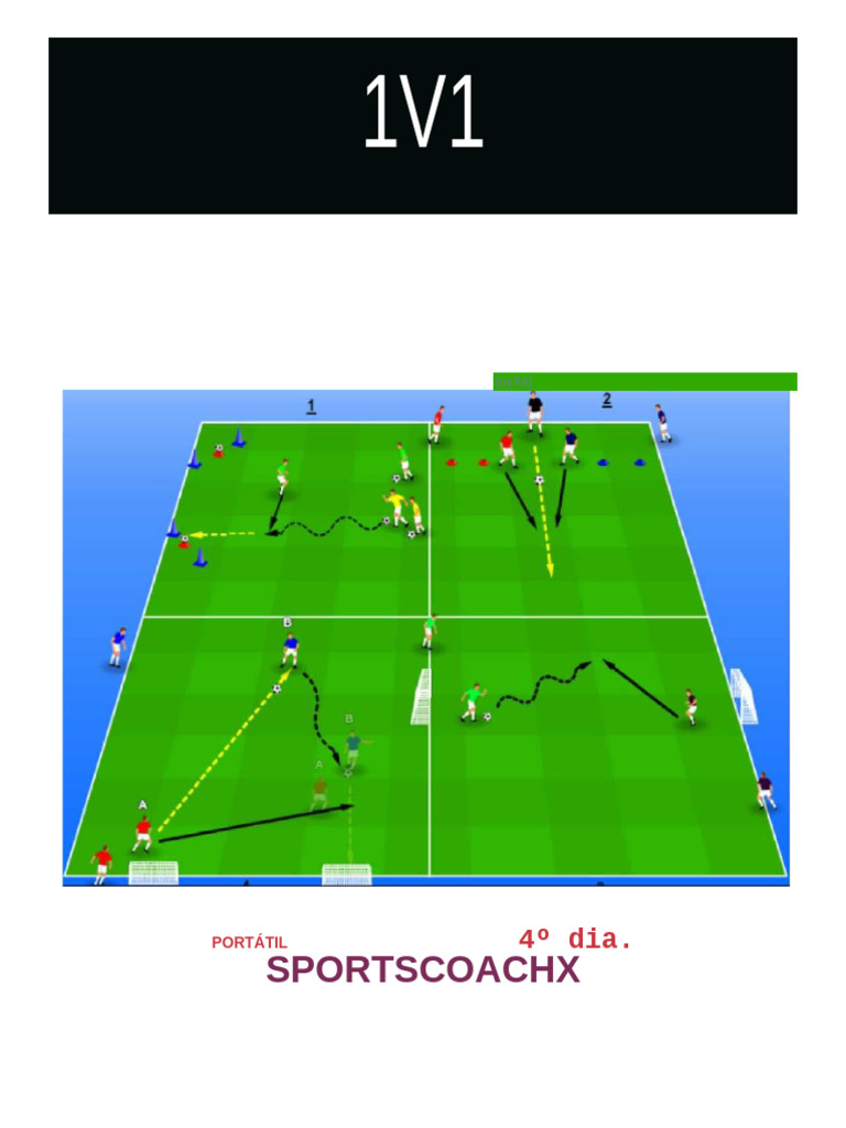 Drills de Futebol 1v1 | PDF | Atacante (futebol) | Futebol