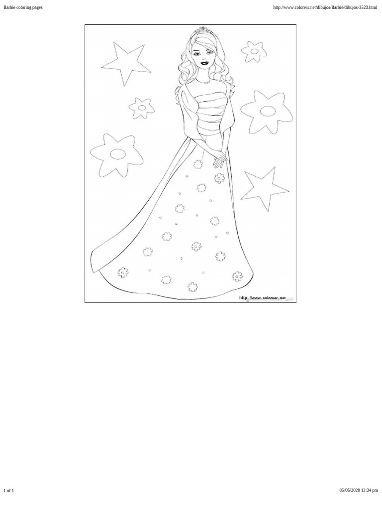 Barbie Coloring Book Pages | PDF