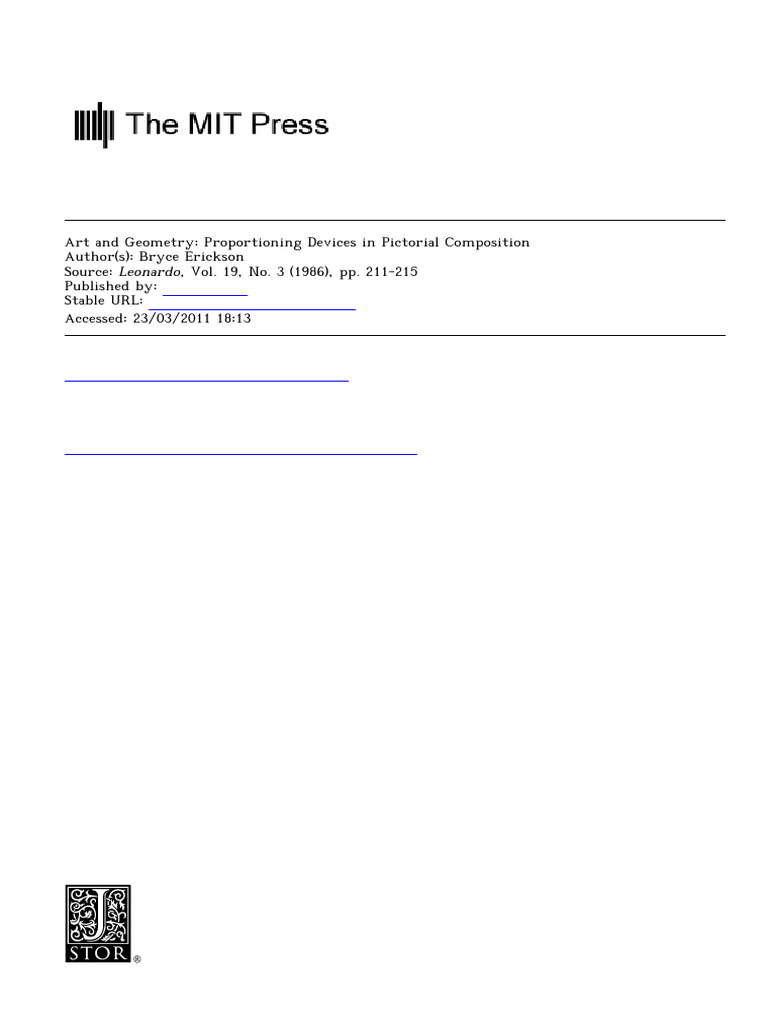 Art and Geometry - Proportioning Devices in Pictorial Composition | PDF ...