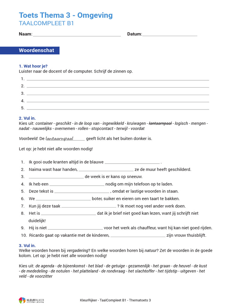TaalCompleet B1 | PDF