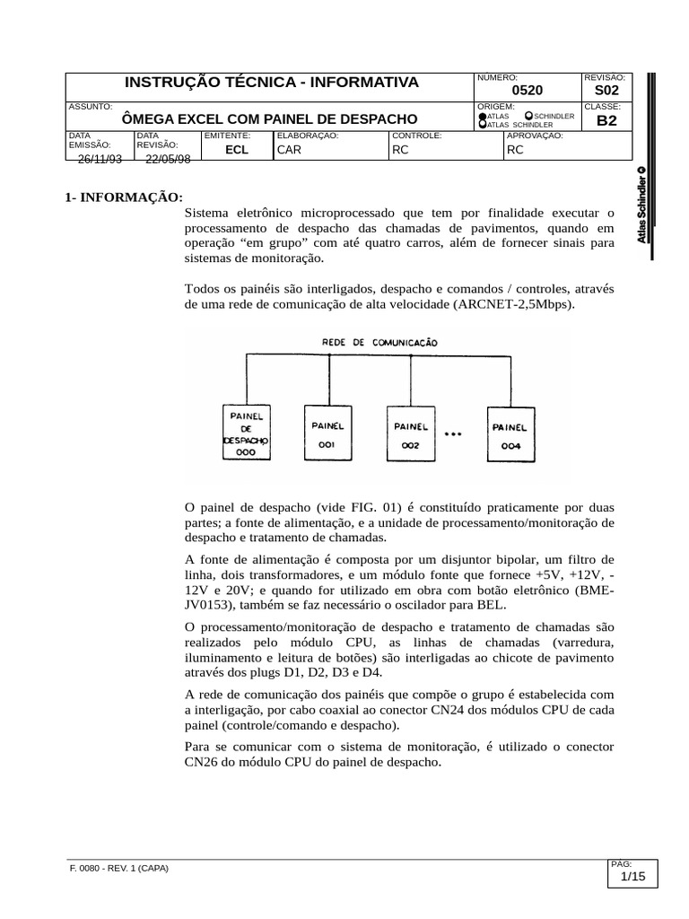 Painel de Despacho Ômega Excel | PDF | Topologia de rede | Carro