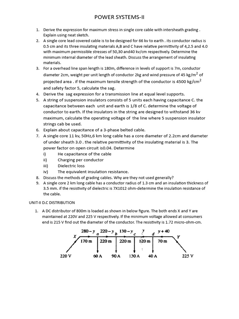 Power Systems-II Question Bank | PDF | Insulator (Electricity) | Alternating Current