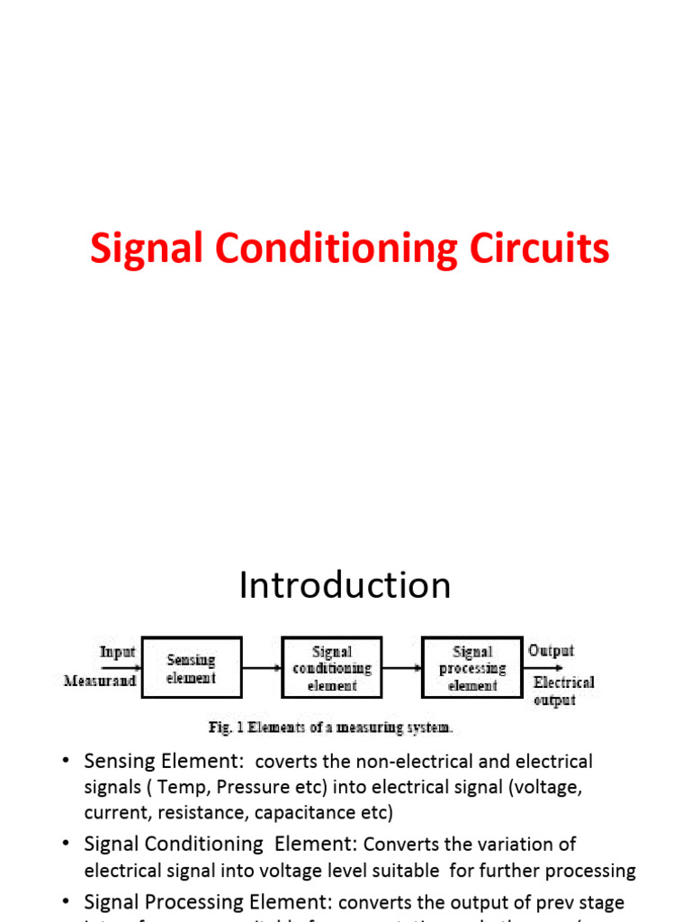 Signal Conditioning Circuits Pdf Amplifier Electrical Network