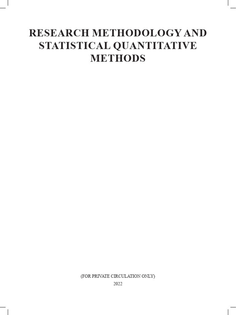 Research Methodology Book | PDF | Science | Survey Methodology
