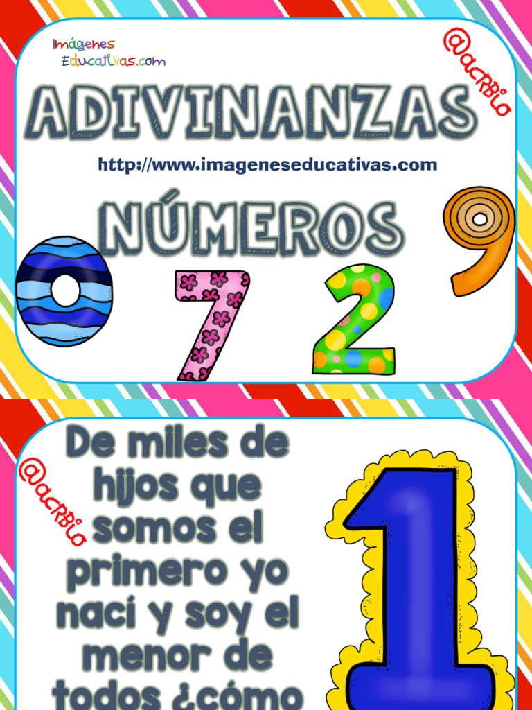 Adivinanzas de Números para Niños | PDF