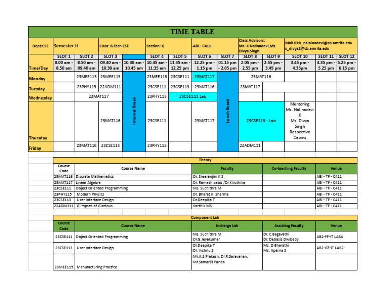 B.tech Cse I Year G | PDF | Mathematics