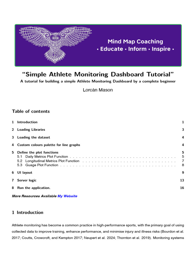 Simple Athlete Monitoring Dashboard Tutorial 1735406983 | PDF | Page ...