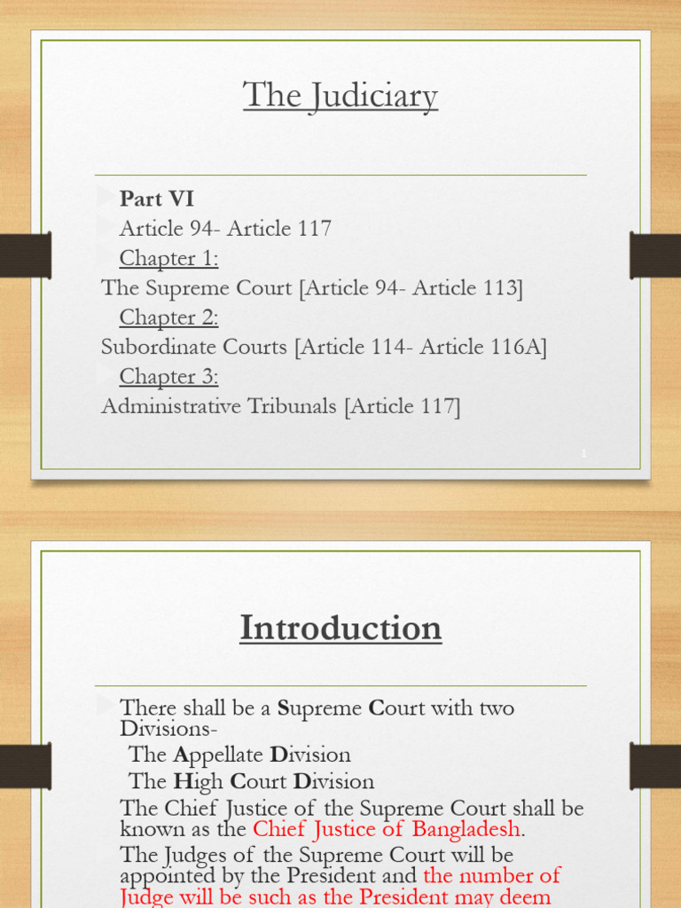 Supreme Court - Appointment and Removal of Judges & Administrative ...