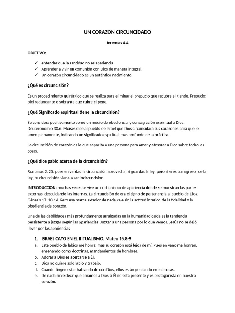 Un Corazon Circuncidado | PDF | Circuncisión | Fariseos