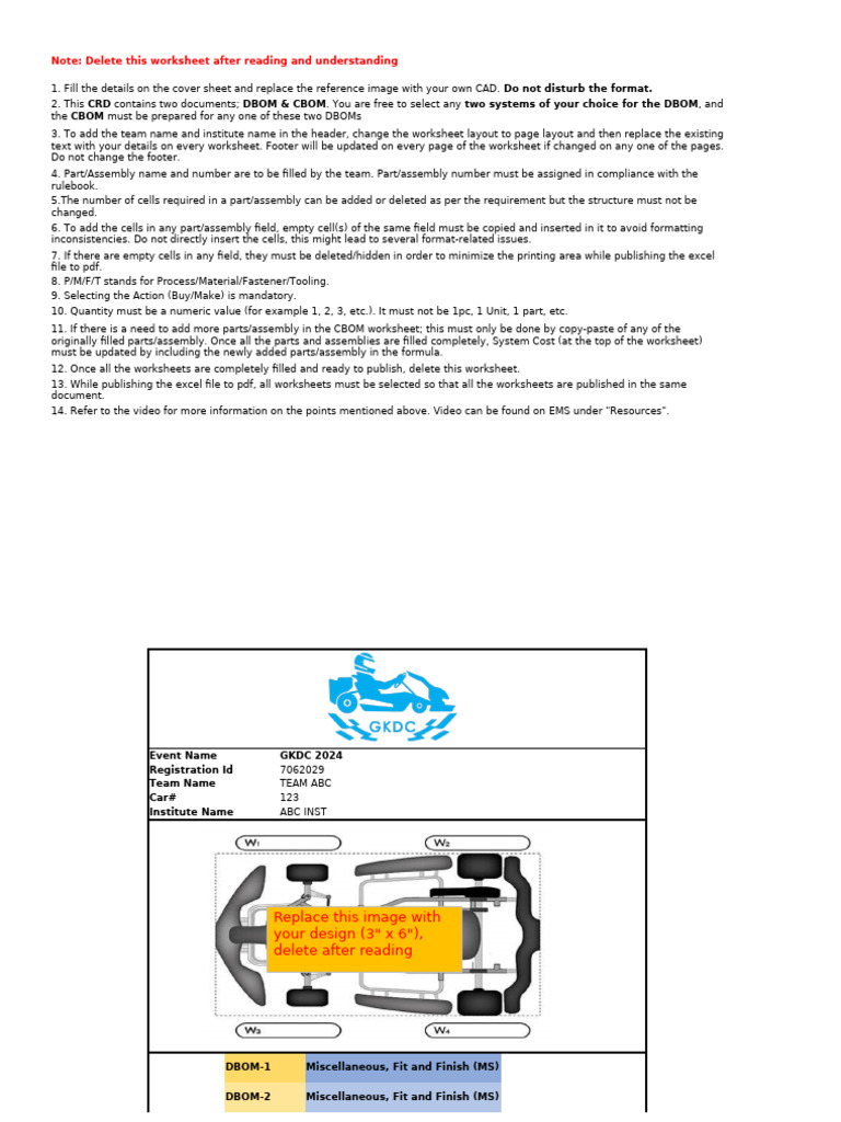 CRD_CBOM_template_12th_GKDC(28-12-2024) | PDF | Page Layout | Worksheet