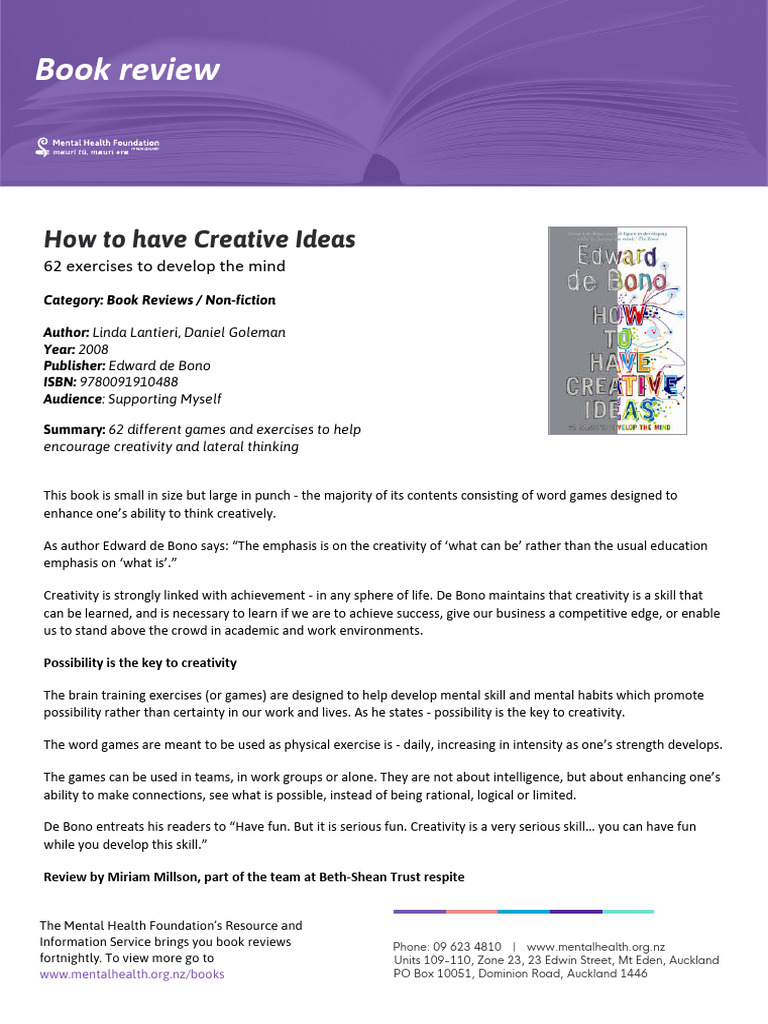 How To Have Creative Ideas | PDF